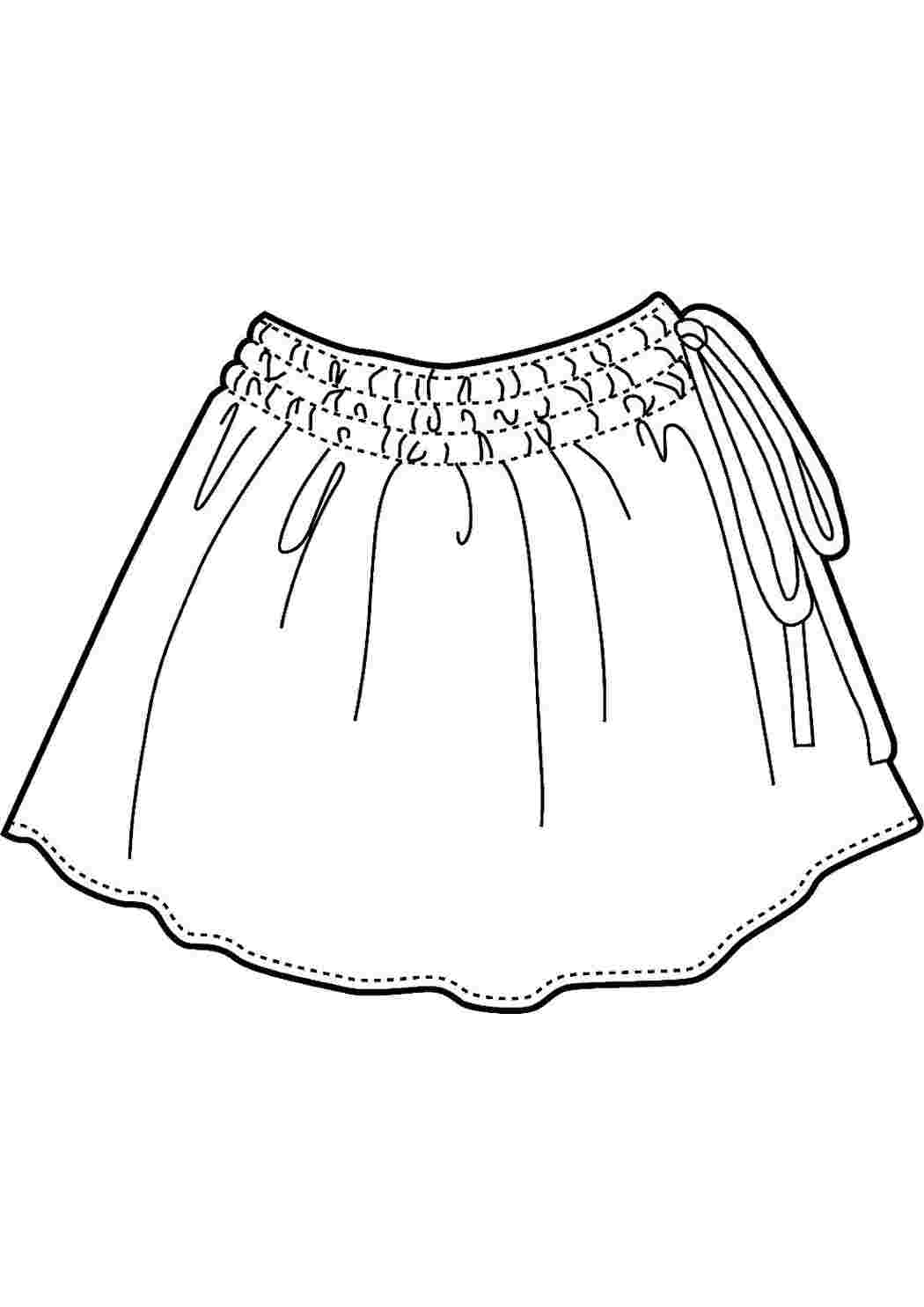 Раскраски, детские раскраски раскраски одежда раскраска юбка. Красивые ...