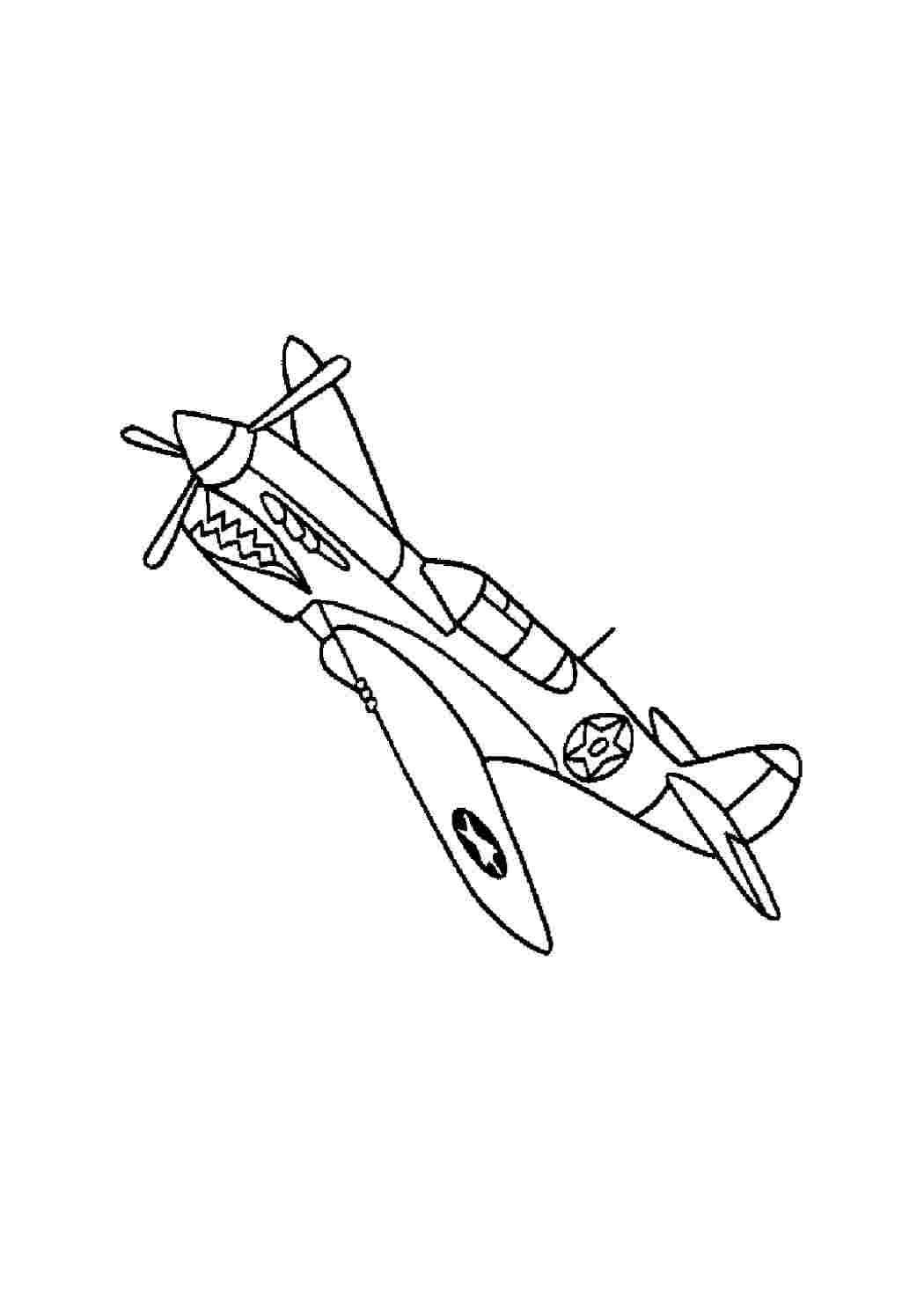 P 51 Mustang Coloring Pages